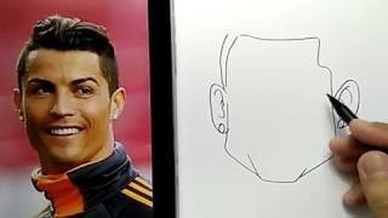 Streaming WOW, cara menggambar karikatur Ronaldo - Vidio.com